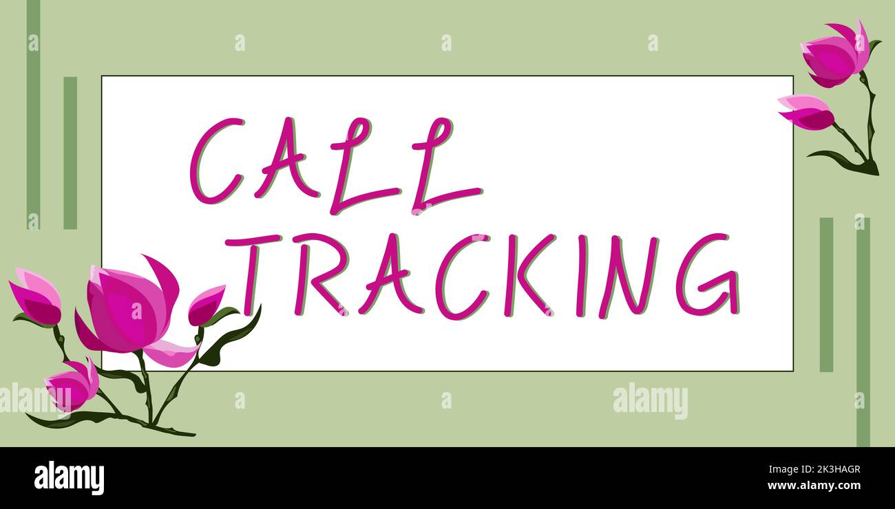 Sign displaying Call Tracking. Word Written on Organic search engine ...