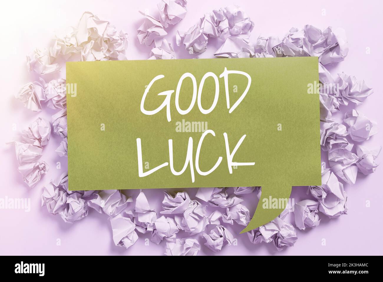 Text showing inspiration Good Luck, Business concept A positive fortune ...