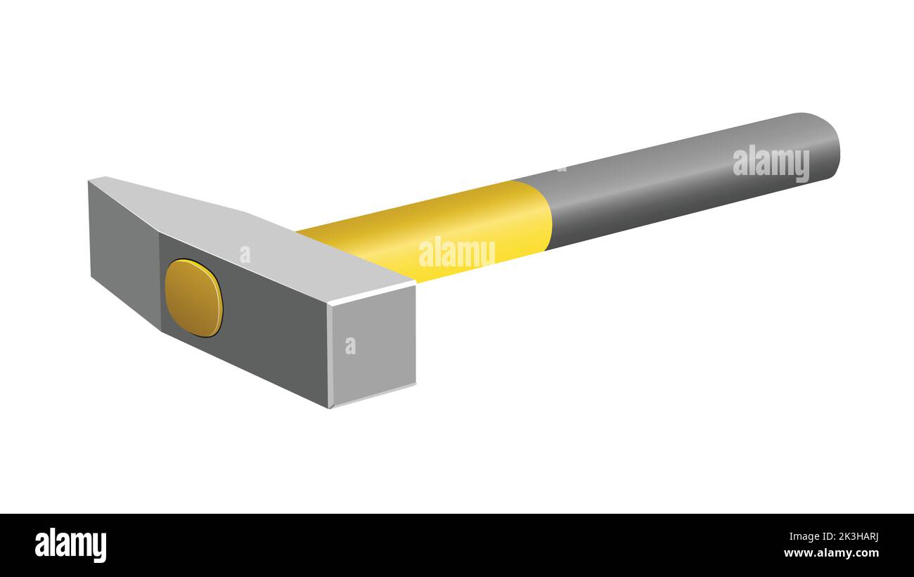 hammer isolated on white background, hammer vector illustration Stock ...