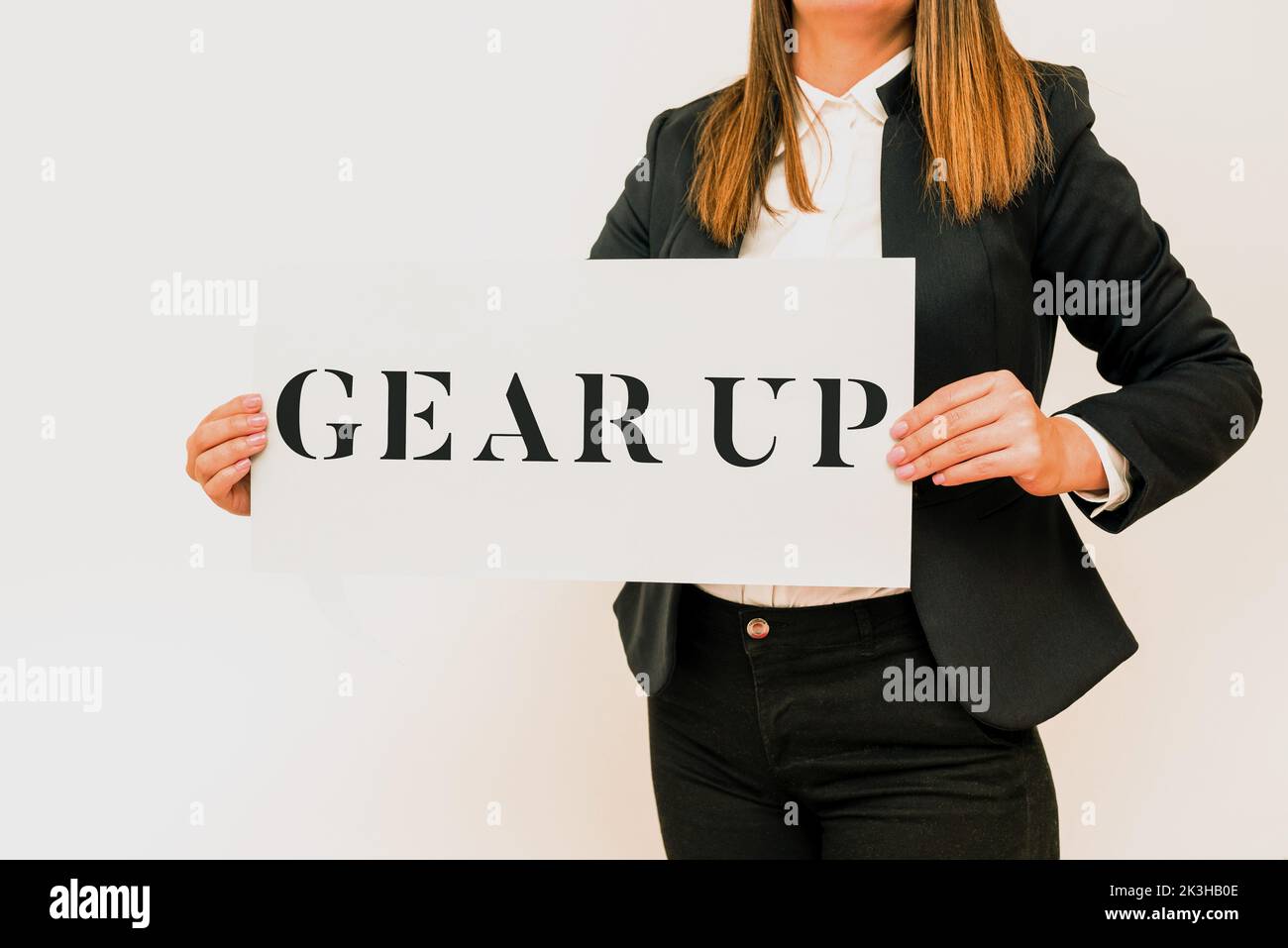 Text sign showing Gear Up. Business approach Asking someone to put his ...