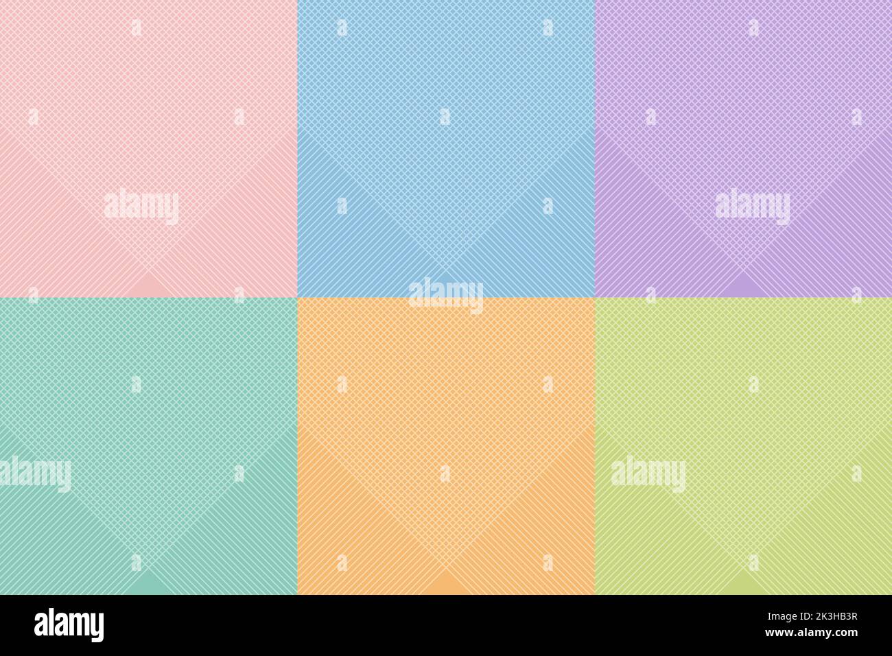 Set of modern abstract lines grid pattern on pastels colors background ...