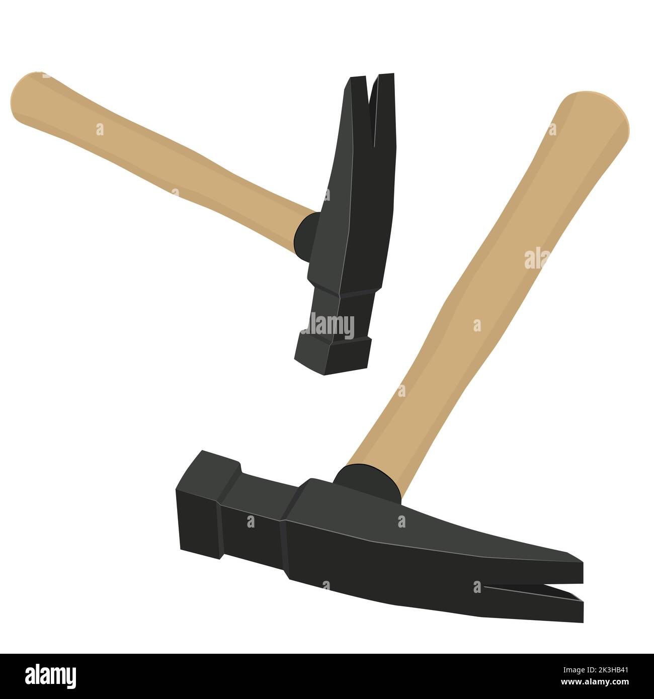 set of hammers isolated on white background, hammer vector illustration ...