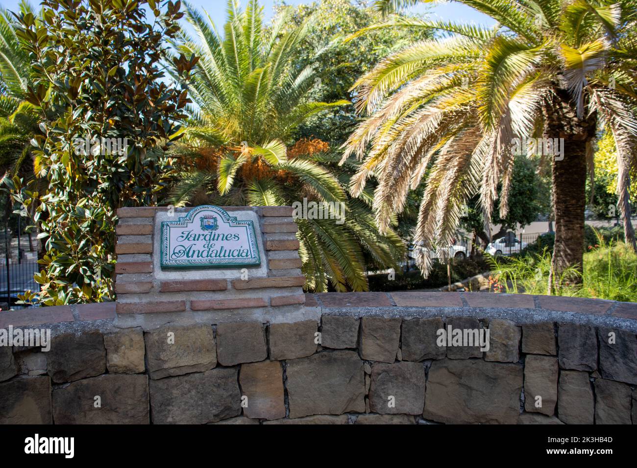 MARBELLA, ANDALUSIA, SPAIN - NOVEMBER 3, 2021 welcome sign for the ...