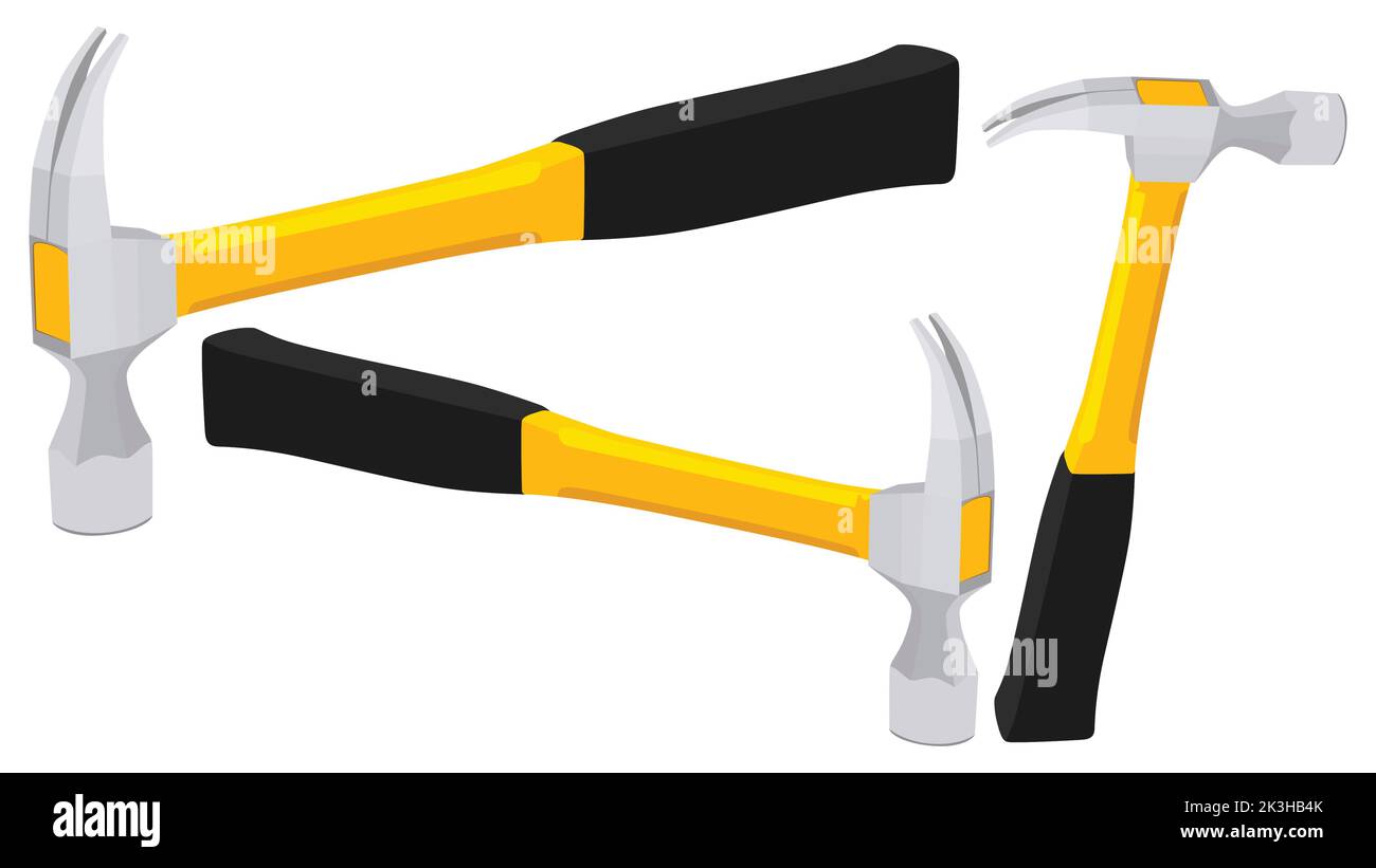 set of hammers isolated on white background, hammer vector illustration ...