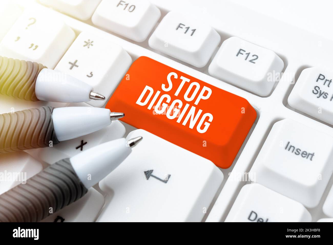 Text showing inspiration Stop Digging. Word Written on Prevent Illegal ...