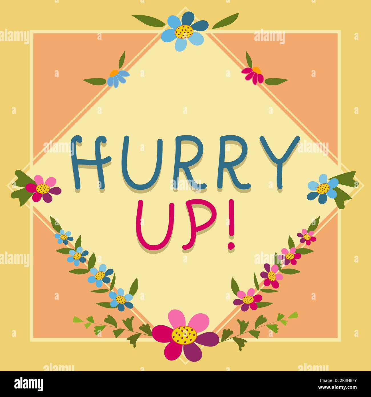 Conceptual display Hurry Up. Word Written on asking someone to do a job ...