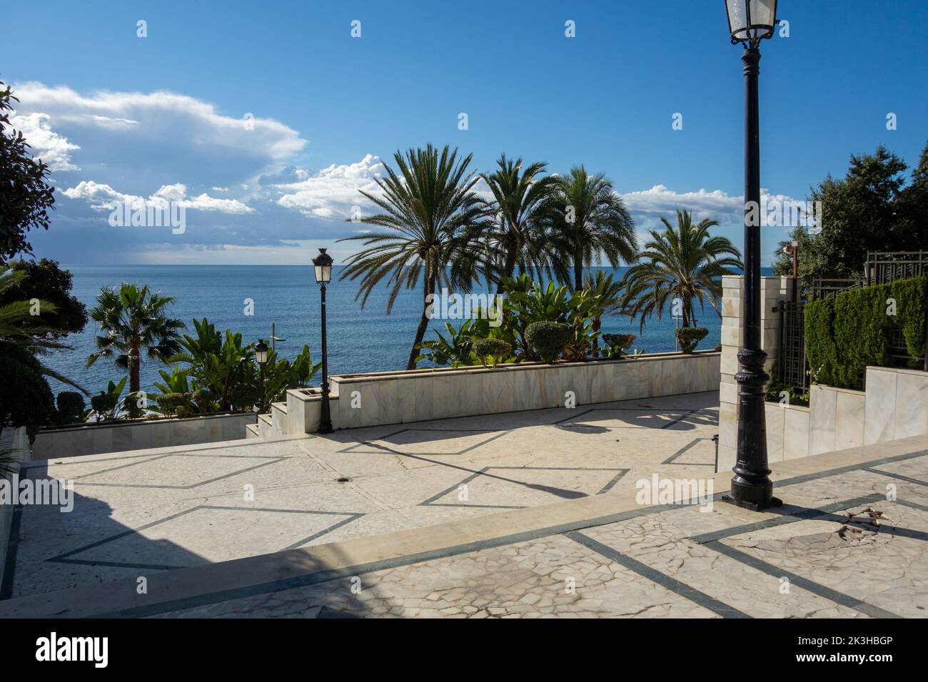 MARBELLA, ANDALUSIA, SPAIN - NOVEMBER 6, 2021 park entrance at the ...