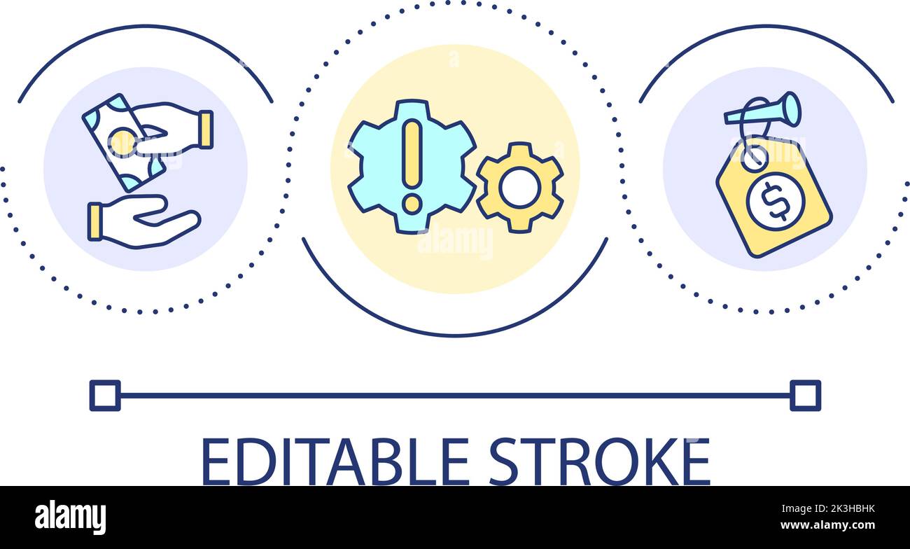 Prices regulation loop concept icon Stock Vector Image & Art - Alamy