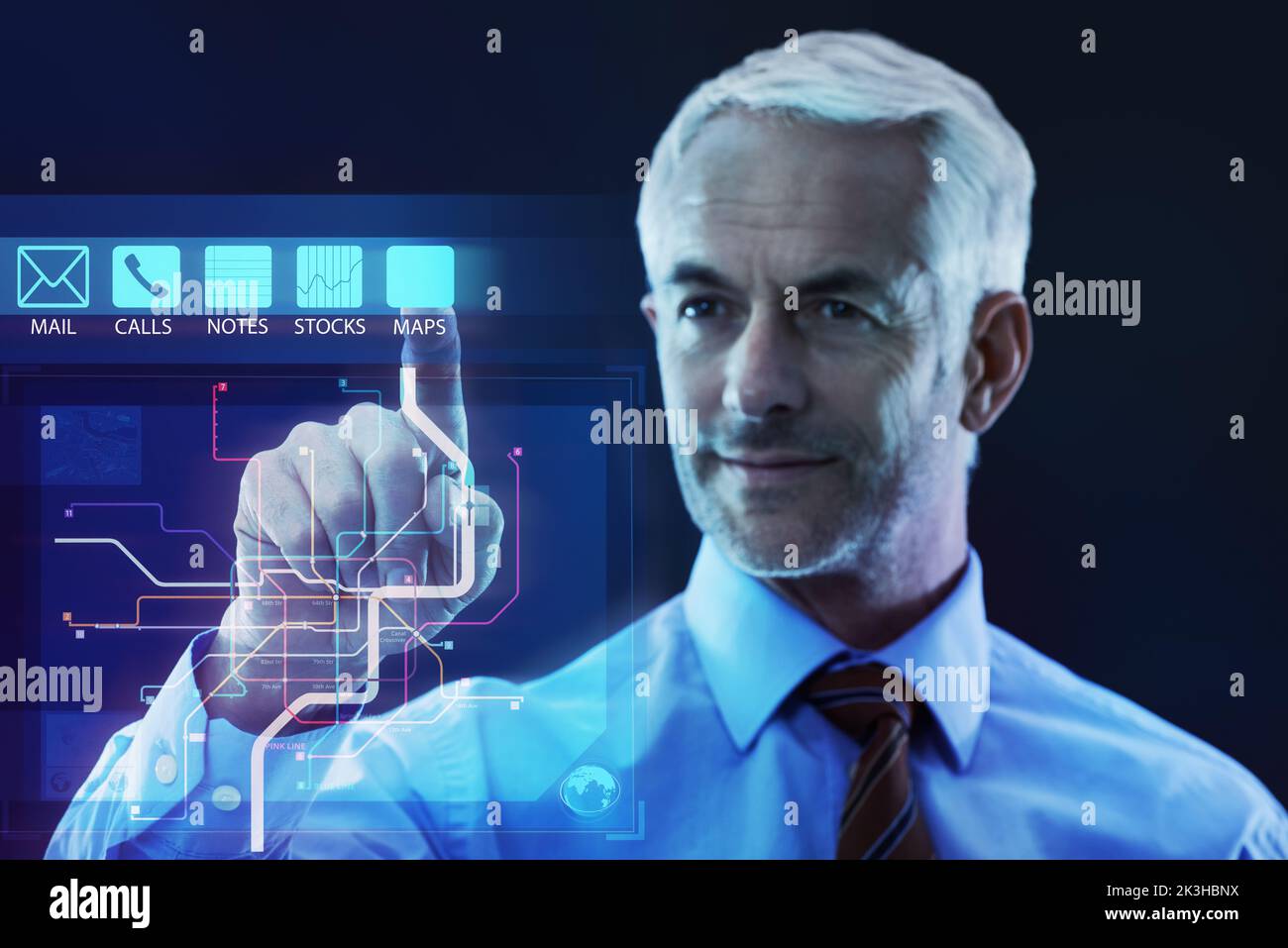 This user interface is great. CGI shot of a businessman using a digital ... This user interface is great. CGI shot of a businessman using a digital ...