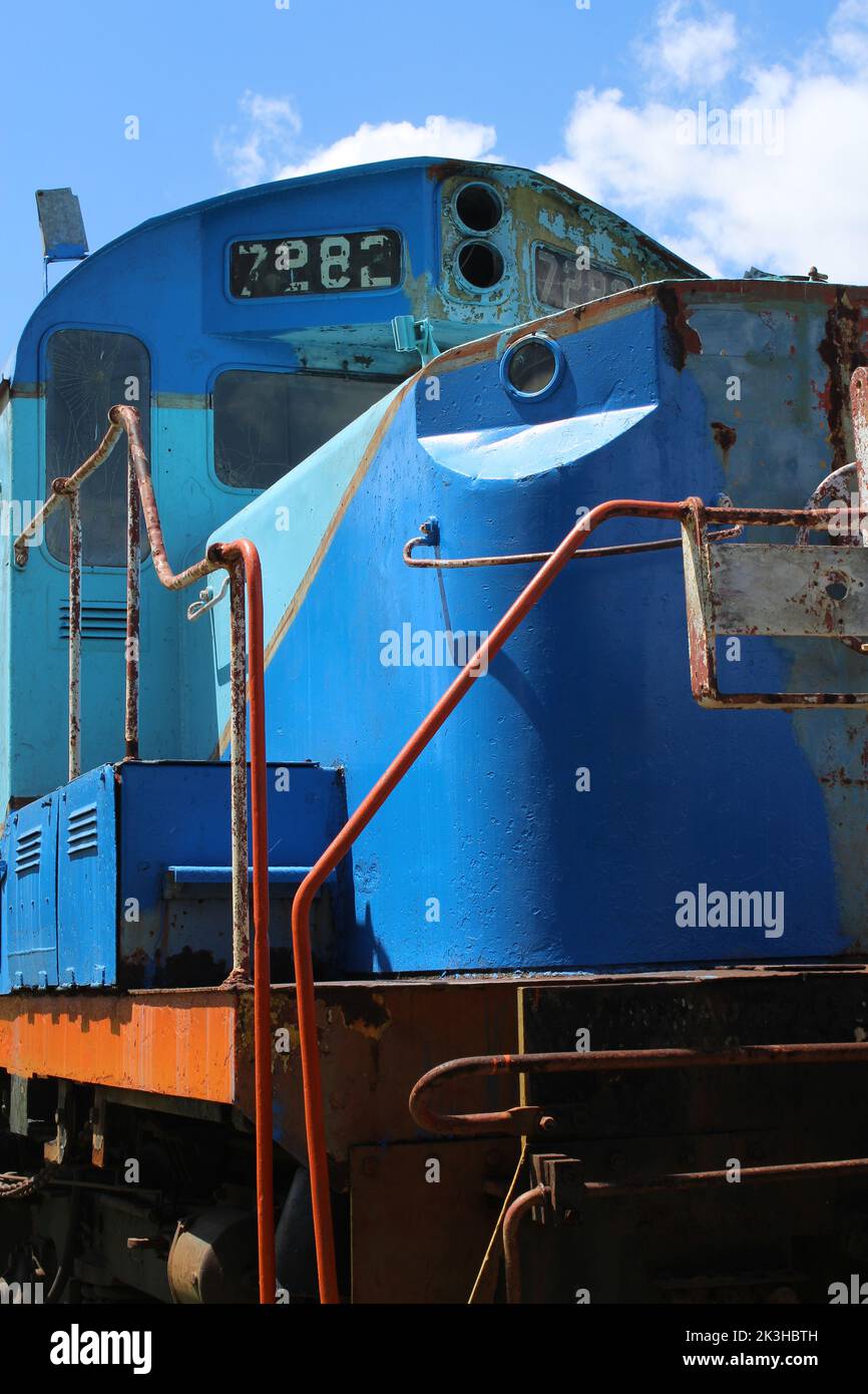 MERIDA, MEXICO - OCTOBER 5, 2016 Yucatan Railway Museum with train ...