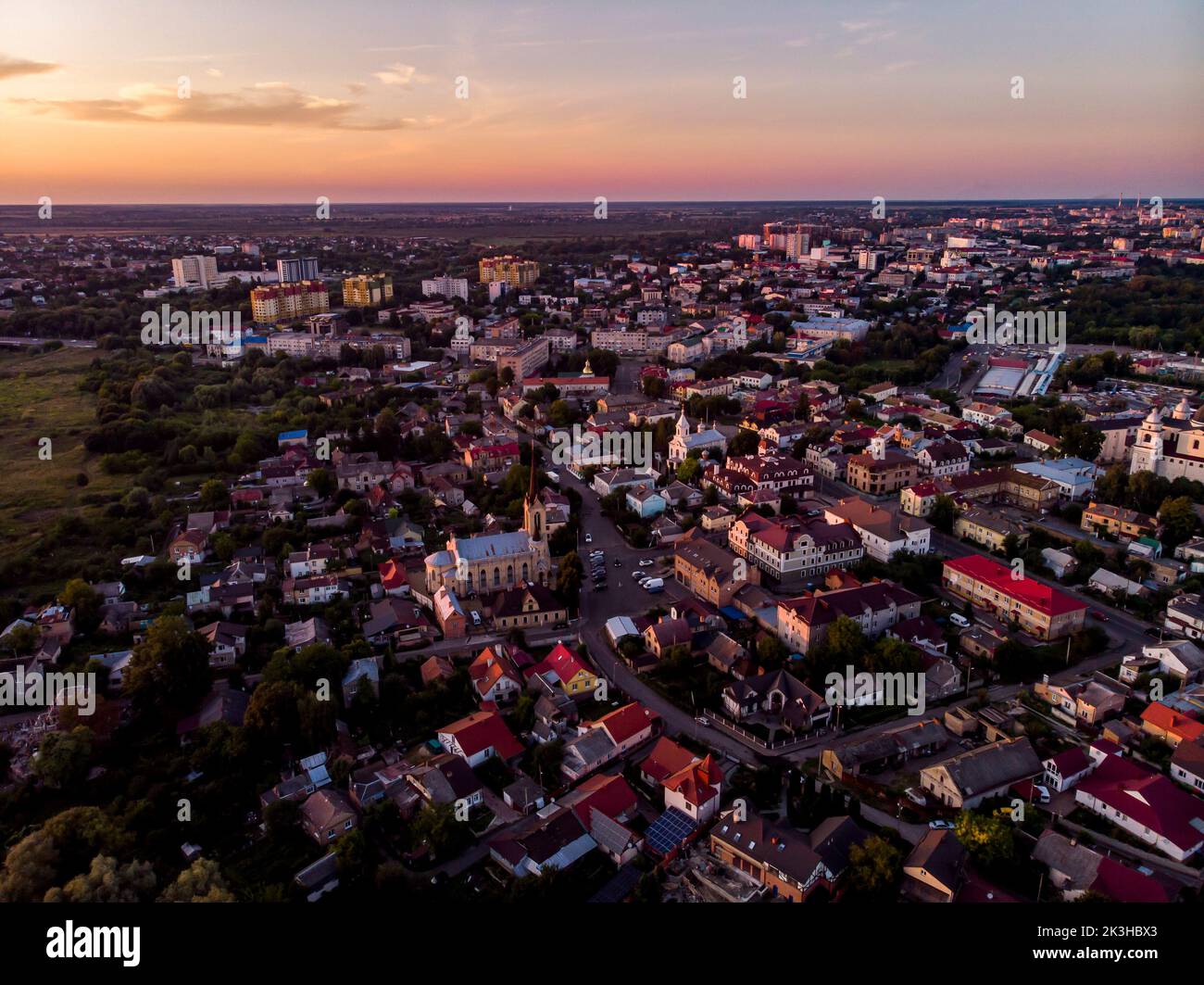 bird's eye view of the sunset Stock Photo - Alamy