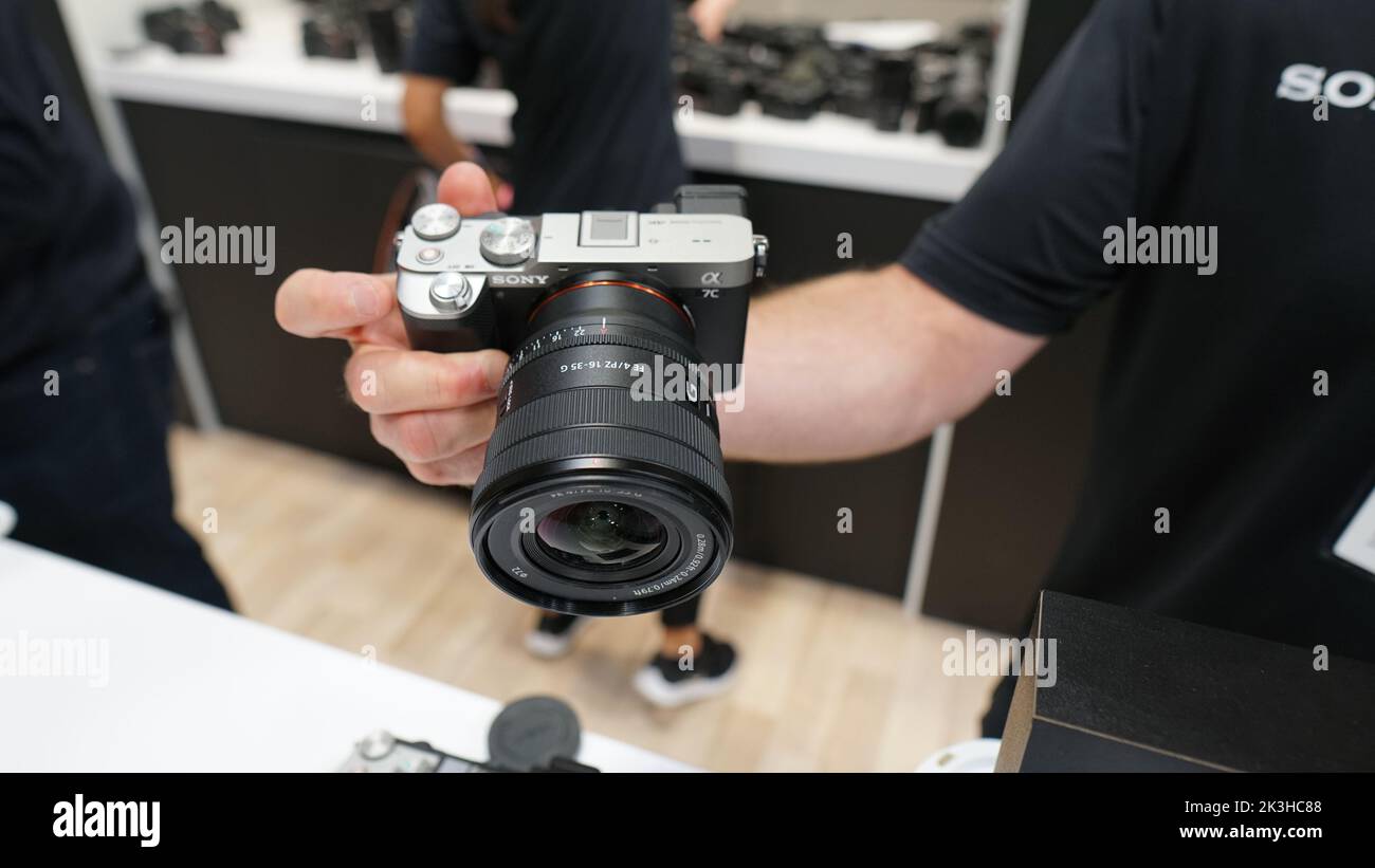 Sony Mirrorless Camera - The Photography Show, NEC, Birmingham Stock ...