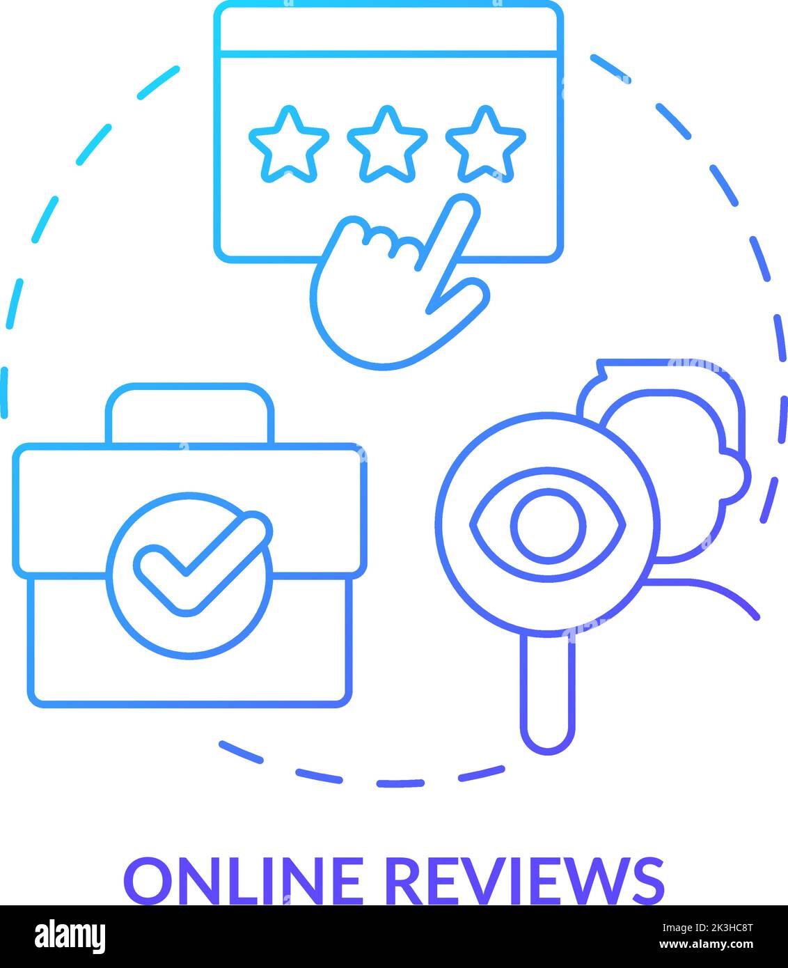 Online reviews blue gradient concept icon Stock Vector Image & Art - Alamy