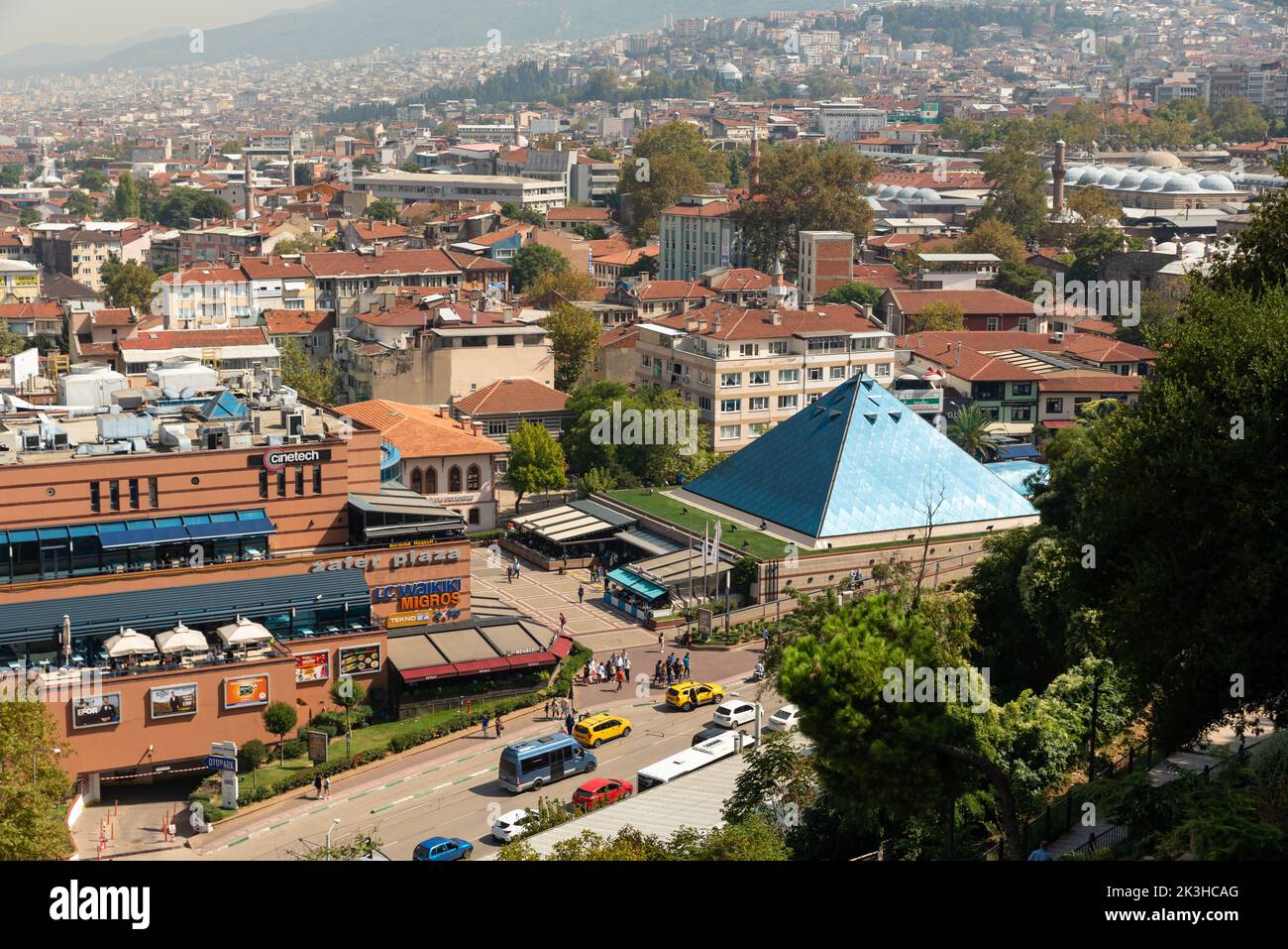 Bursa ,Turkey September 17 2022 : panorama of the city of bursa from ...