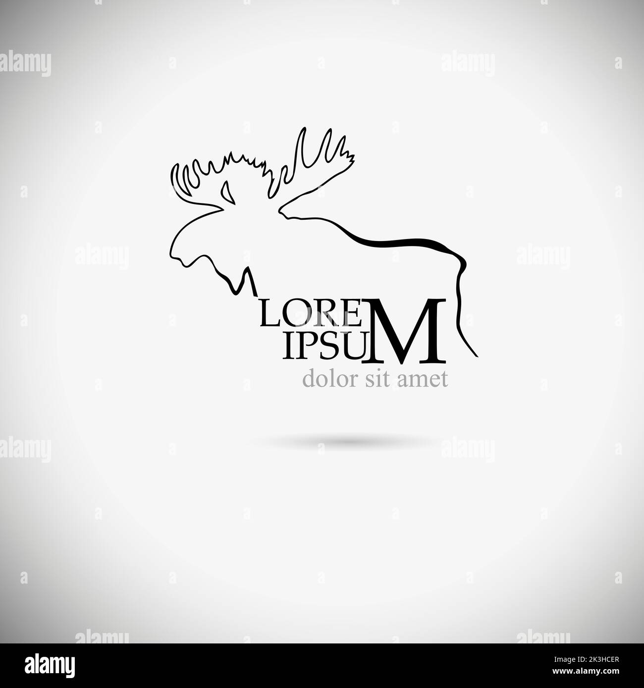 Elk line logo. Vector illustration Stock Vector Image & Art - Alamy