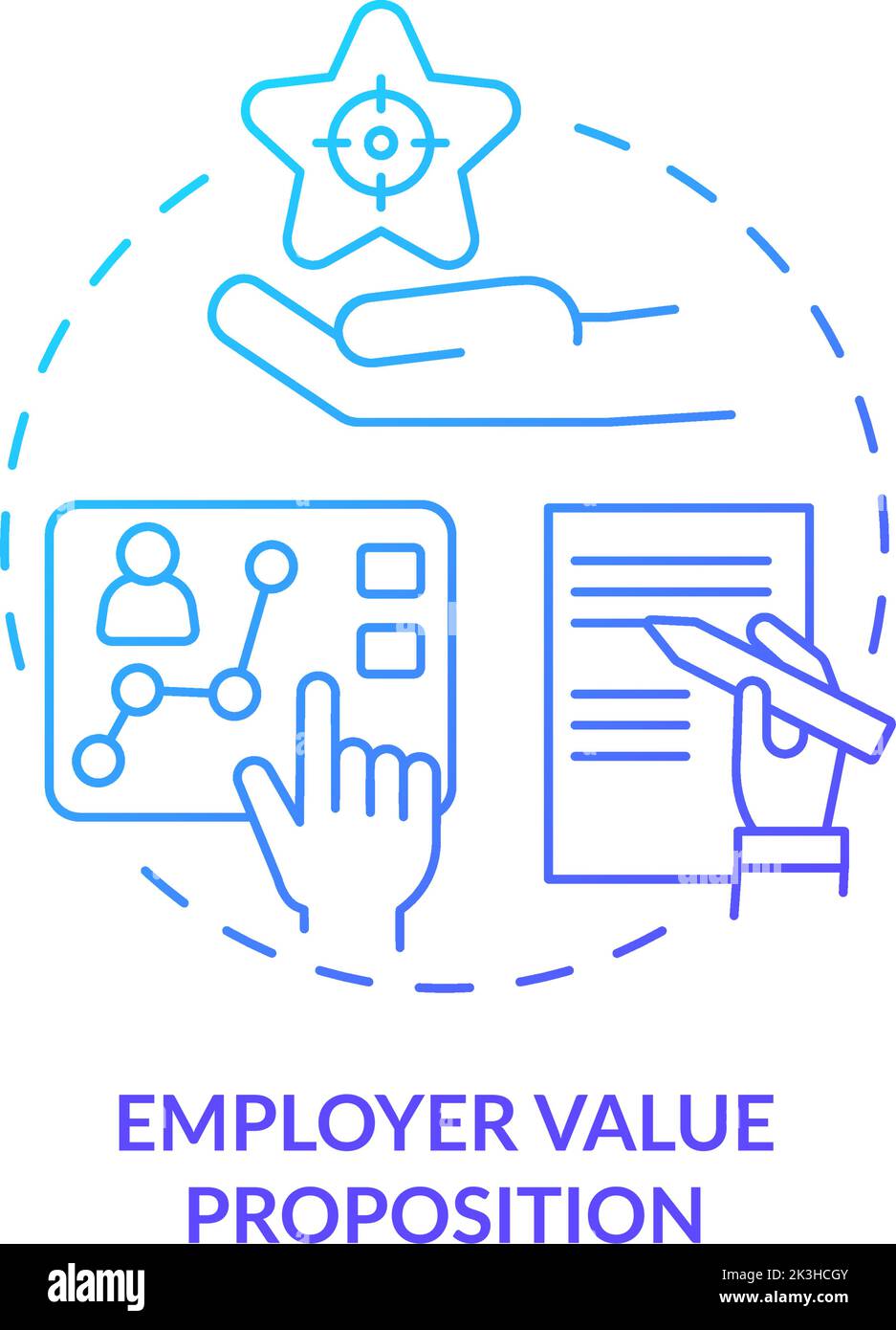 Employer value proposition blue gradient concept icon Stock Vector ... Employer value proposition blue gradient concept icon Stock Vector ...