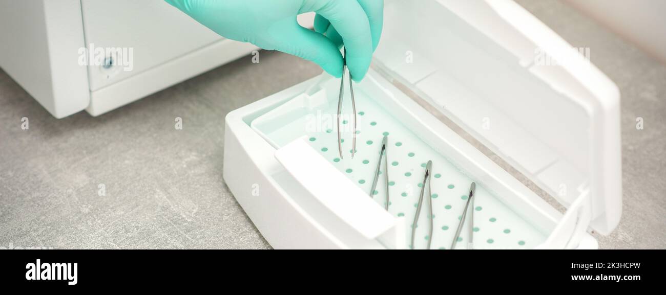 Hand disinfects tweezers with cleaning systems for medical instruments ...