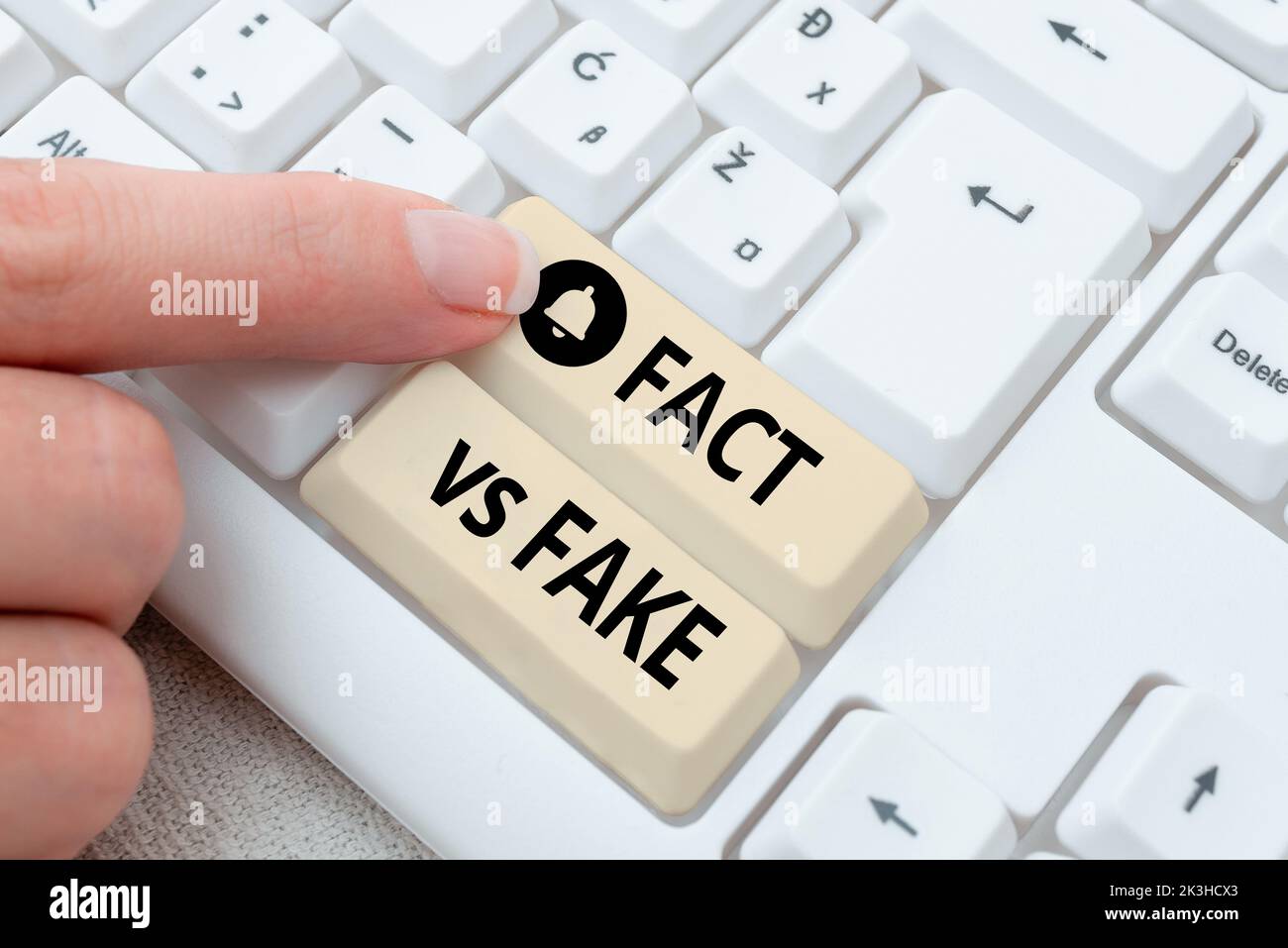 Sign displaying Fact Vs Fake. Concept meaning Rivalry or products or ...
