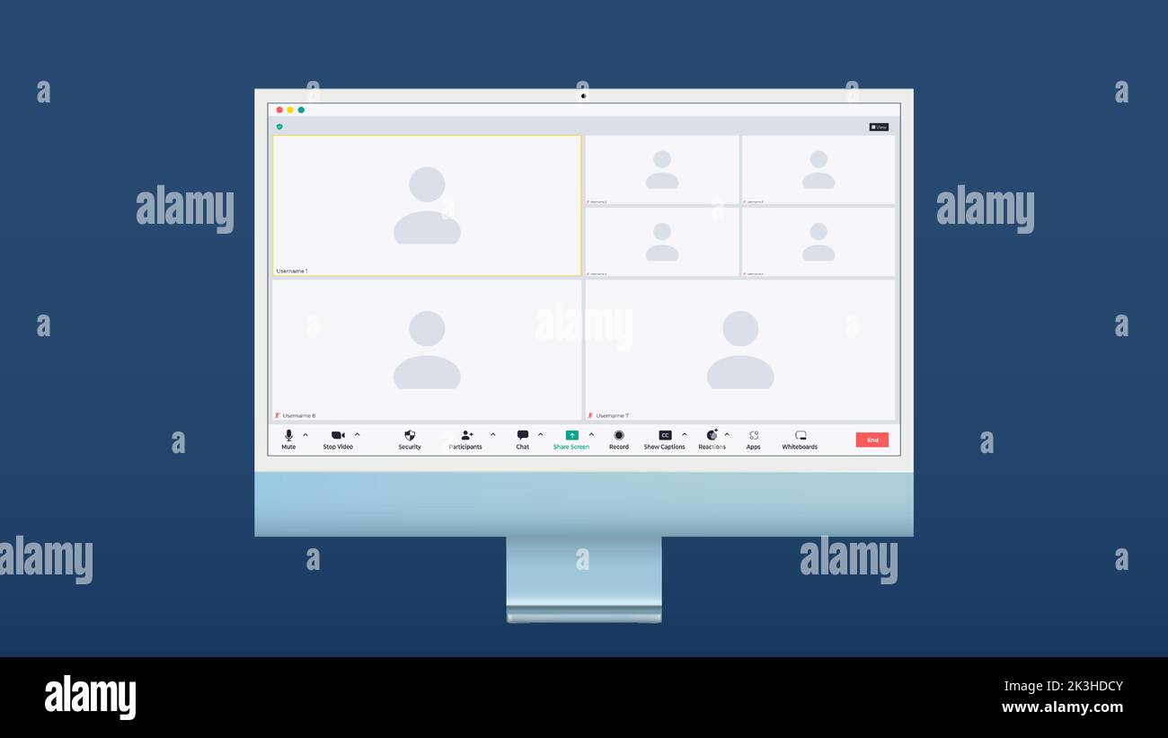 Video conference user interface, video conference calls window overlay ...