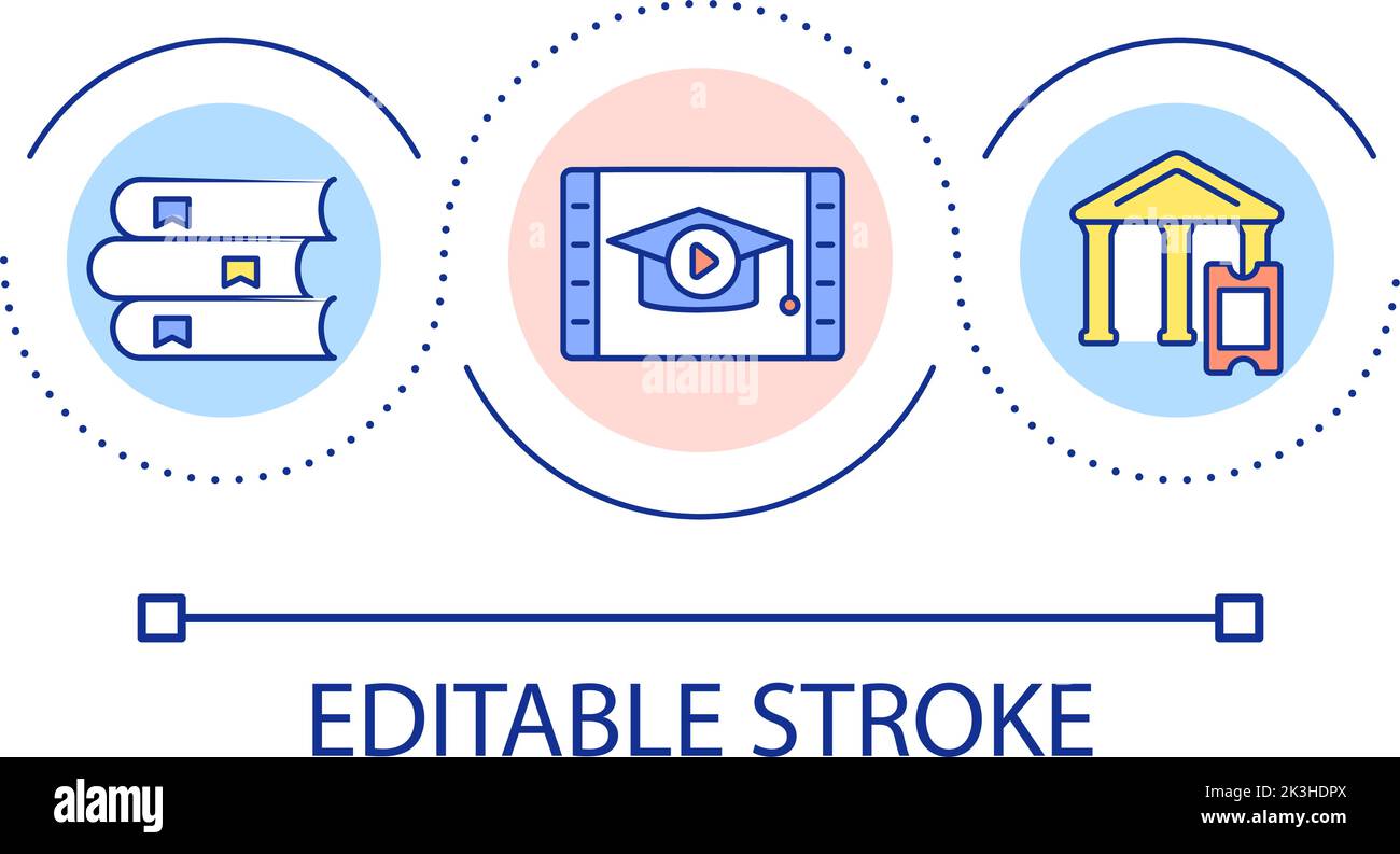 Education and entertainment loop concept icon Stock Vector Image & Art ...