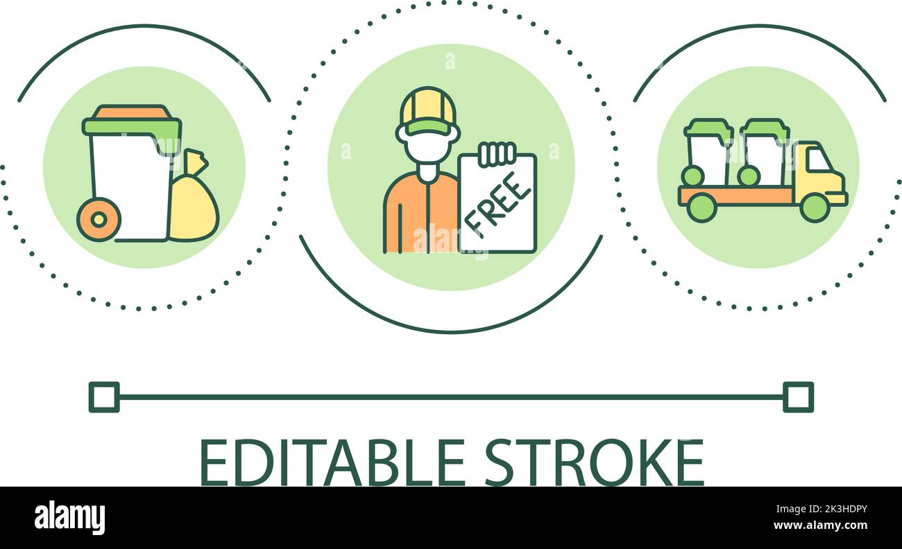 Dustbin lorry waste collection service Stock Vector Images - Alamy