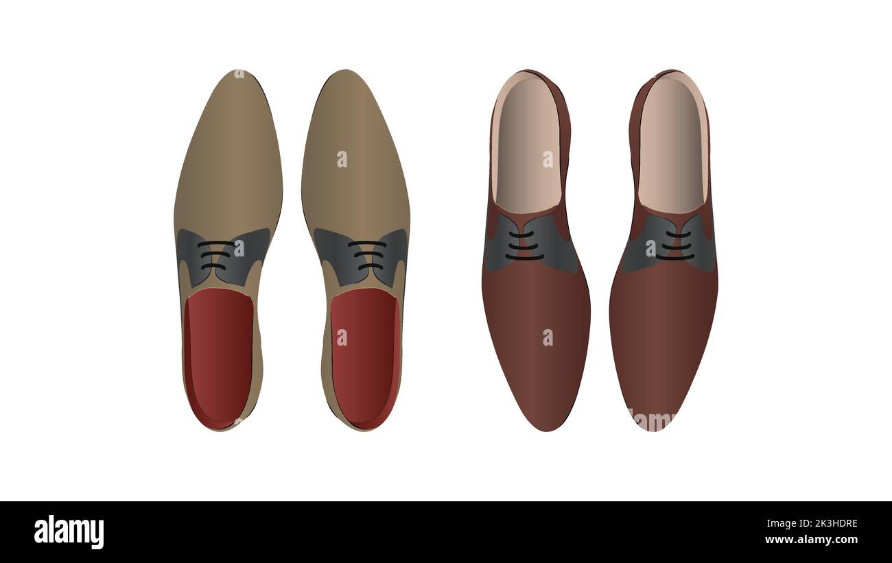 Men's classic shoes isolated on white background, Fashionable men's ...