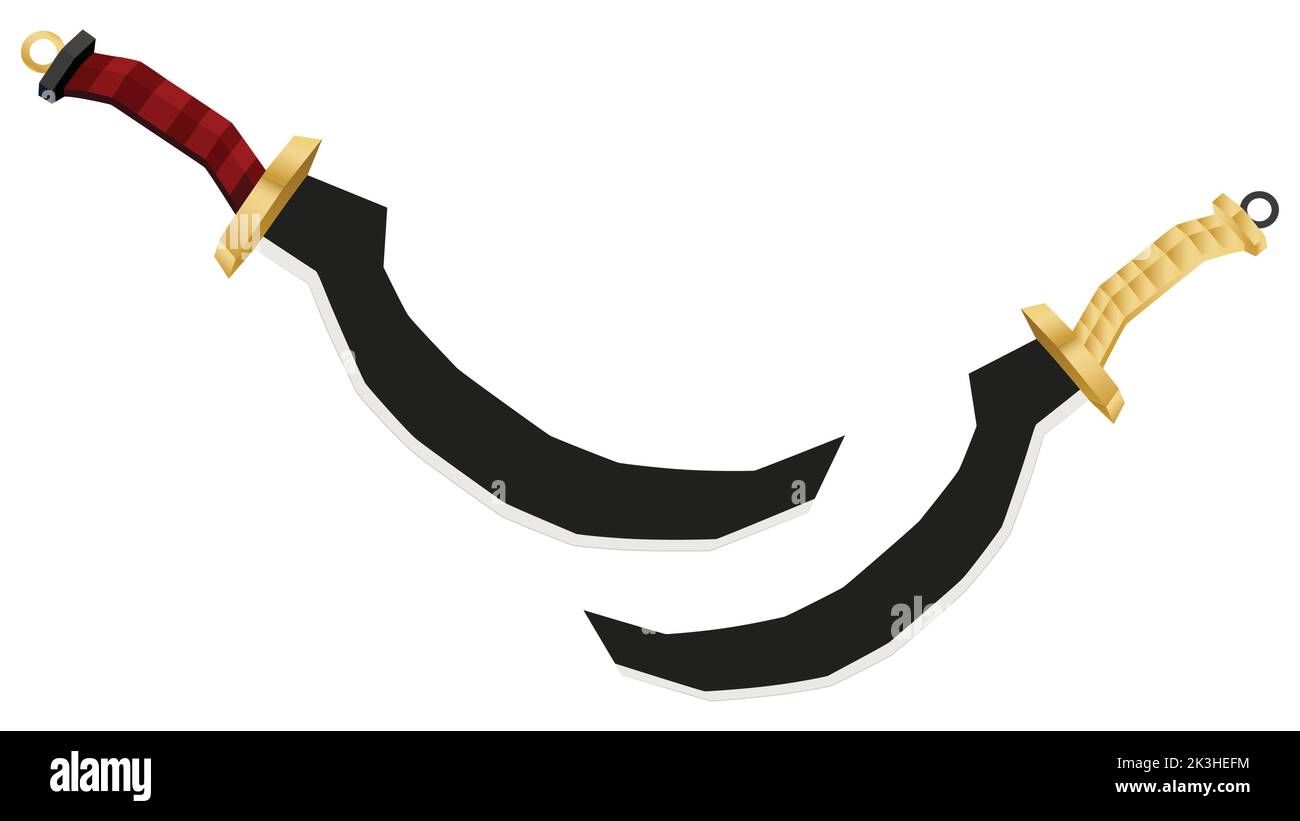 Metal Sword, straight swords, Asia sword, vector realistic sword ...