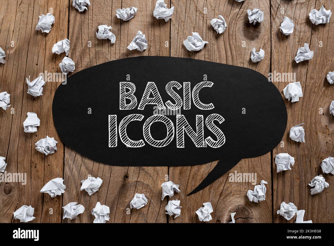 Conceptual display Basic Icons, Business overview pictogram or ideogram ...