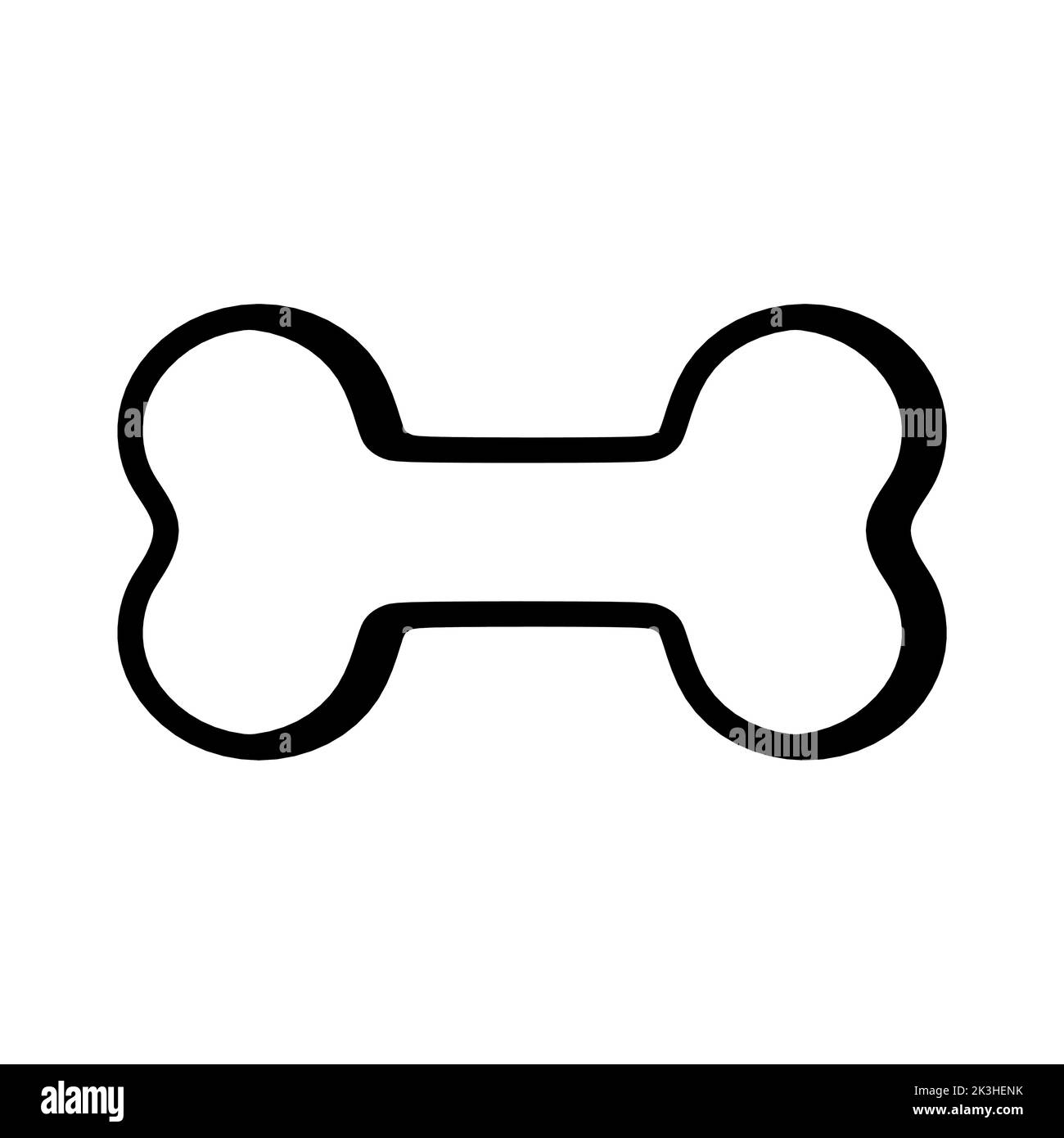 Bone icon vector symbol and human medicine line anatomy. Outline ...