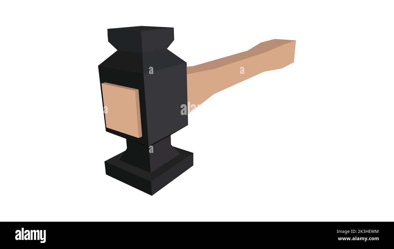 hammer isolated on white background, hammer vector illustration Stock ...