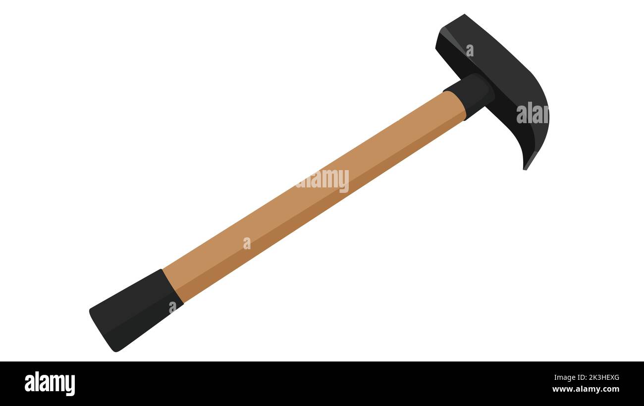 hammer isolated on white background, hammer vector illustration Stock ...