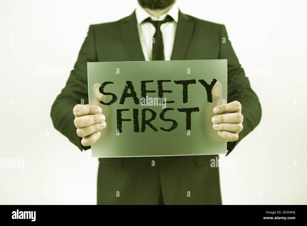 Conceptual display Safety First. Word Written on Avoid any unnecessary ...