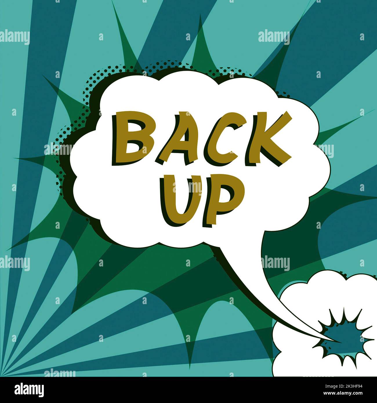 Text caption presenting Back Up. Concept meaning saving important data ...