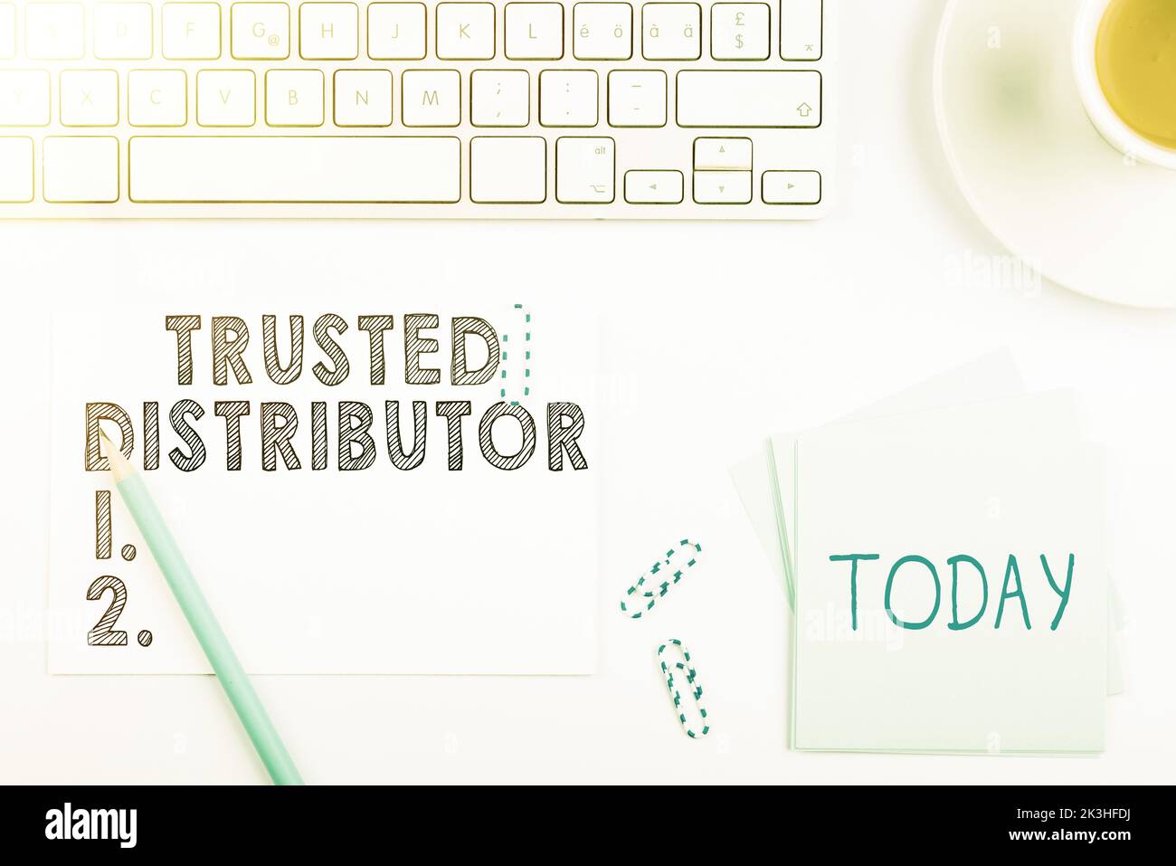 Hand writing sign Trusted Distributor, Business concept Authorized ...