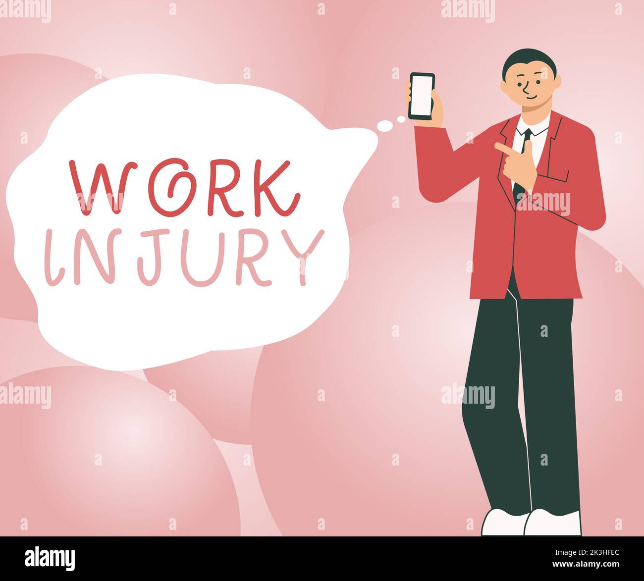 Sign displaying Work Injury. Business overview Accident in job Danger ...