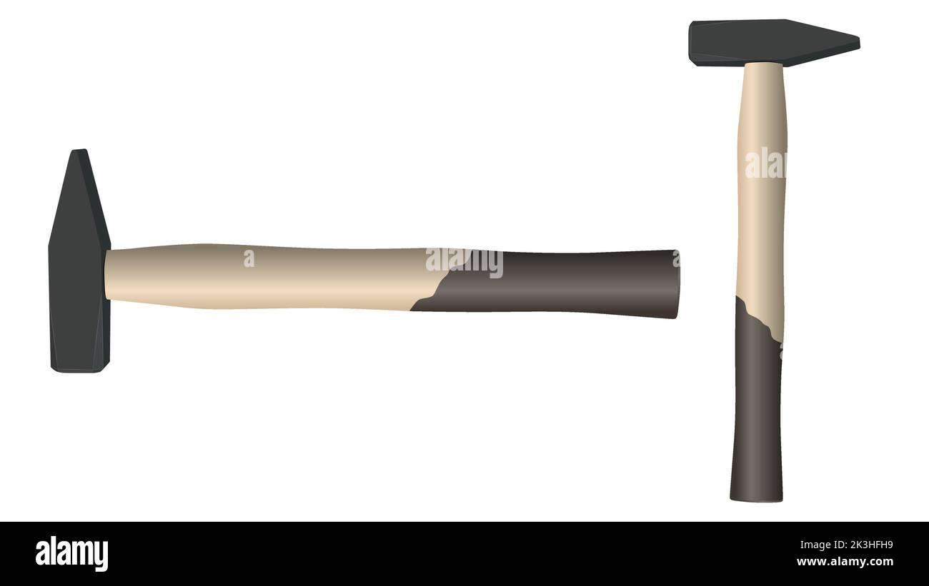 set of hammers isolated on white background, hammer vector illustration ...