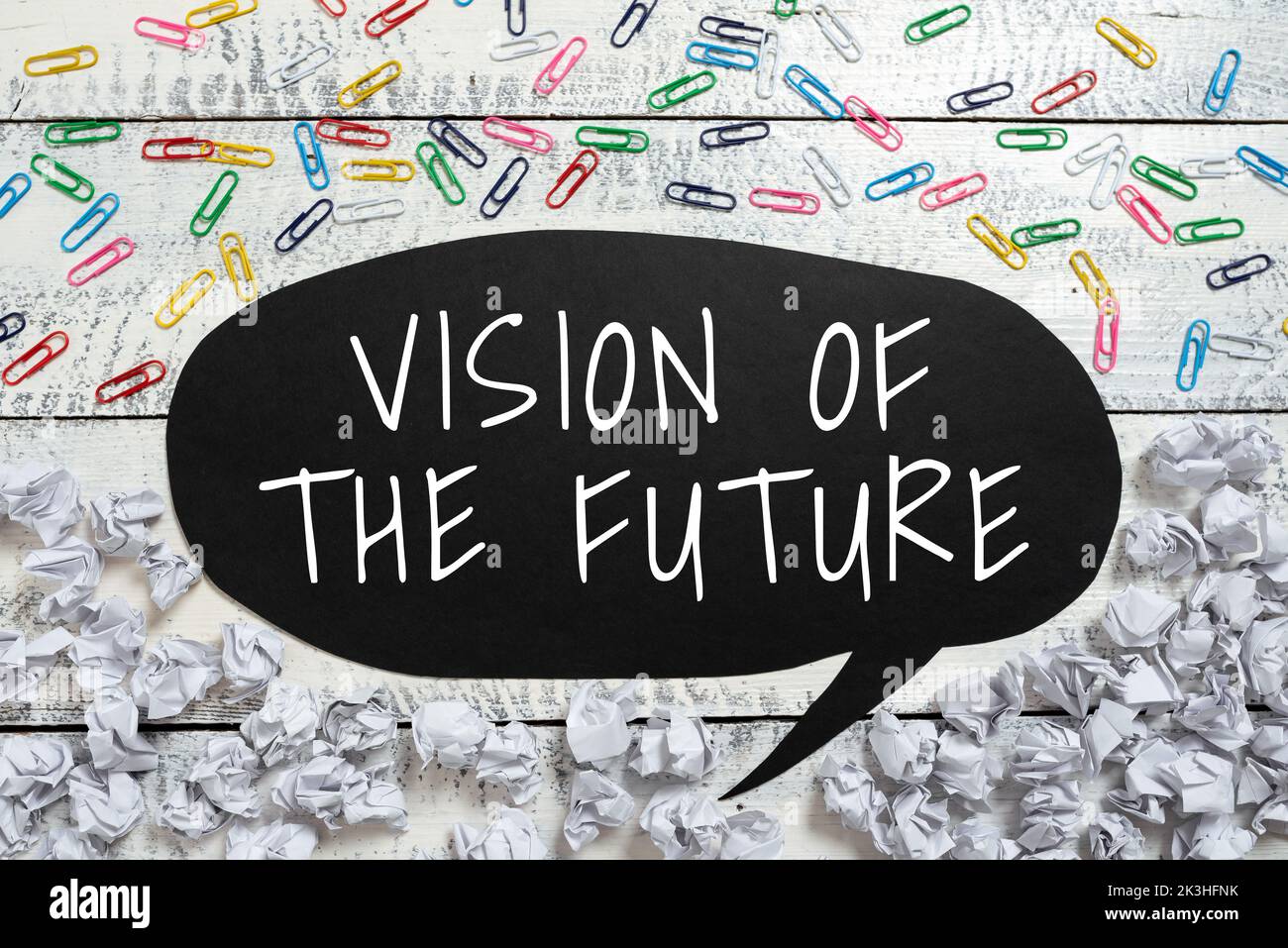 Conceptual caption Vision Of The Future, Business overview Seeing ...