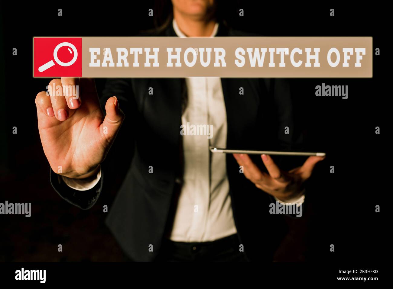 Text sign showing Earth Hour Switch Off. Conceptual photo The Lights ...