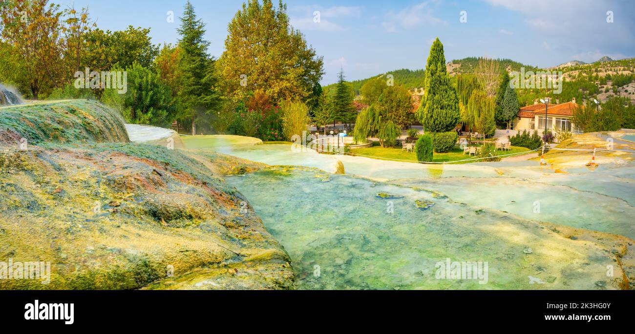 Karahayit Curative Red Spring in Denizli Province of Turkey Stock Photo ...