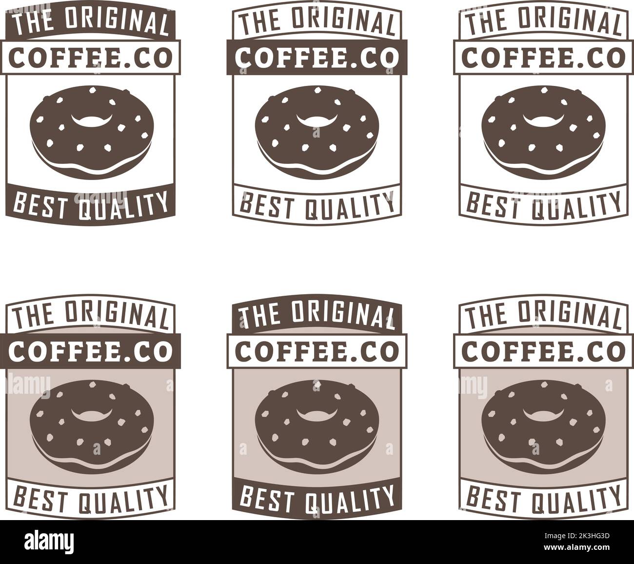 Doughnut or Donut Icon with Text isolated on a White Background Stock ...