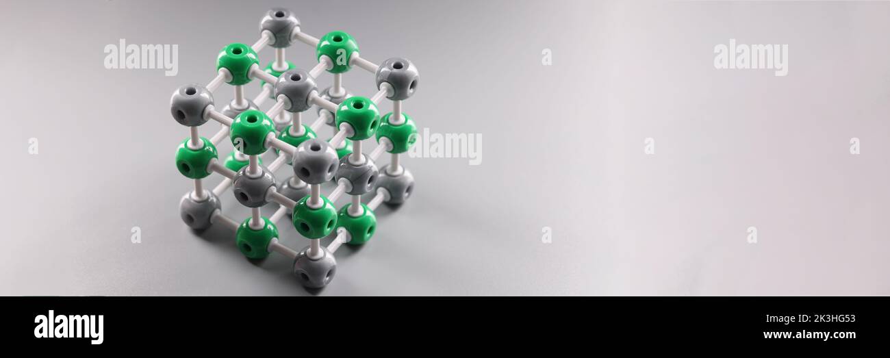 Molecular dna model structure on grey surface, cells connected to each ...