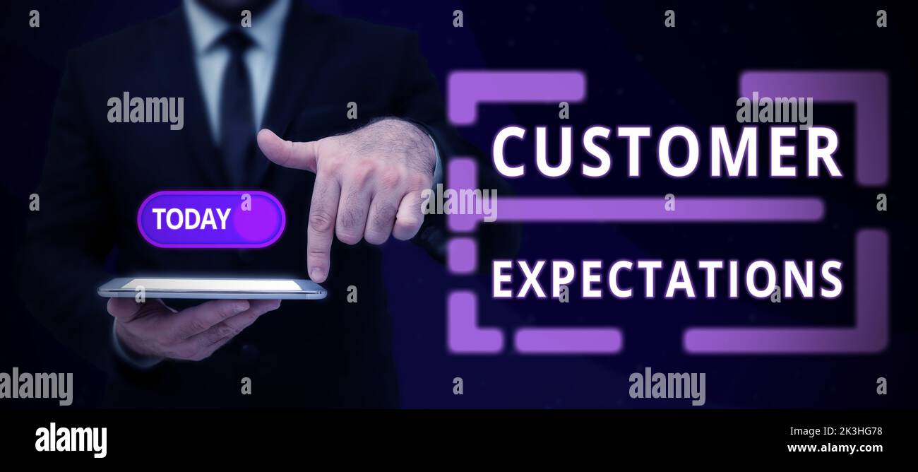 Writing Displaying Text Customer Expectations Business Approach