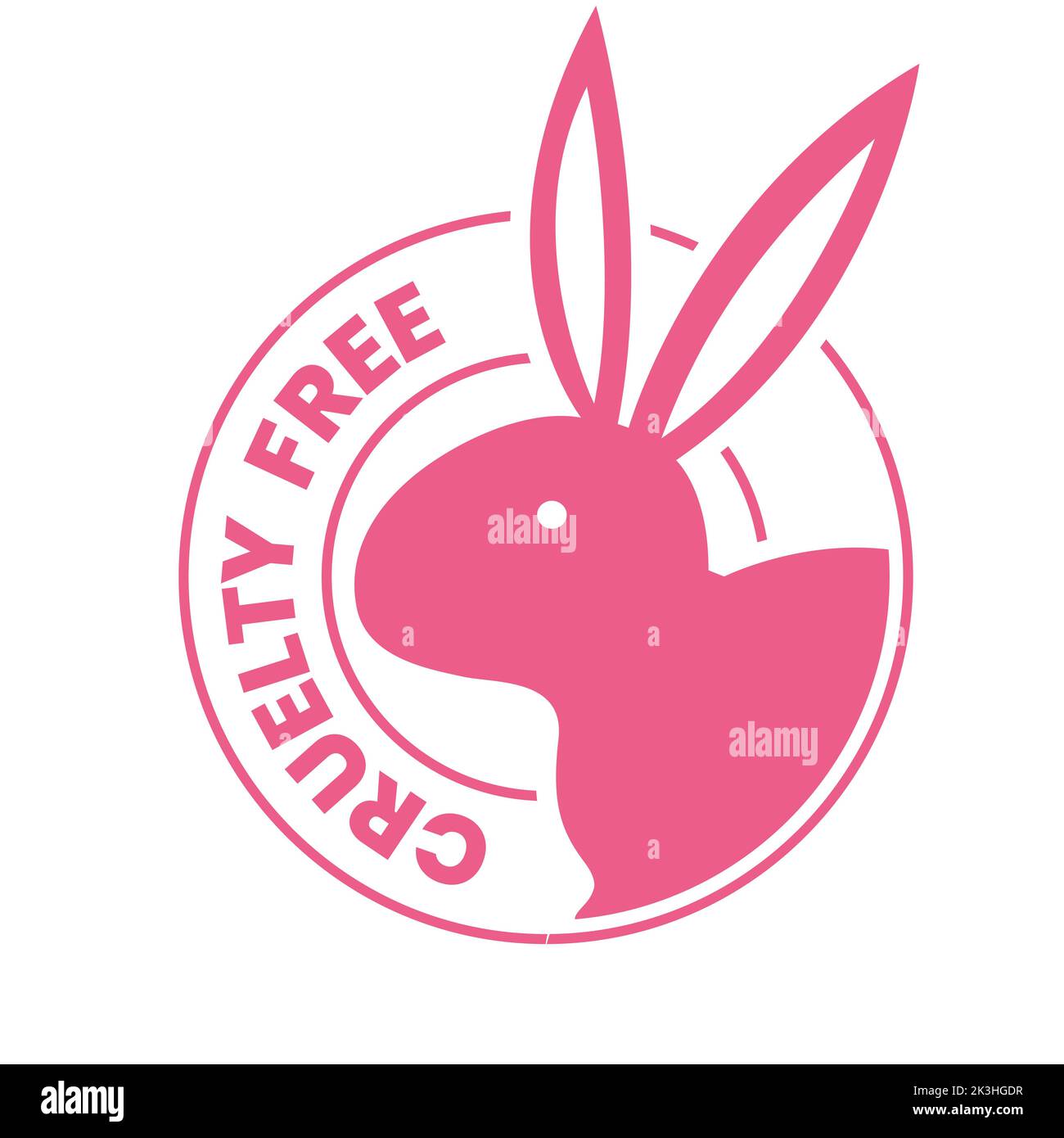 Pink Cruelty Free Badge isolated on a White Background Stock Vector ...
