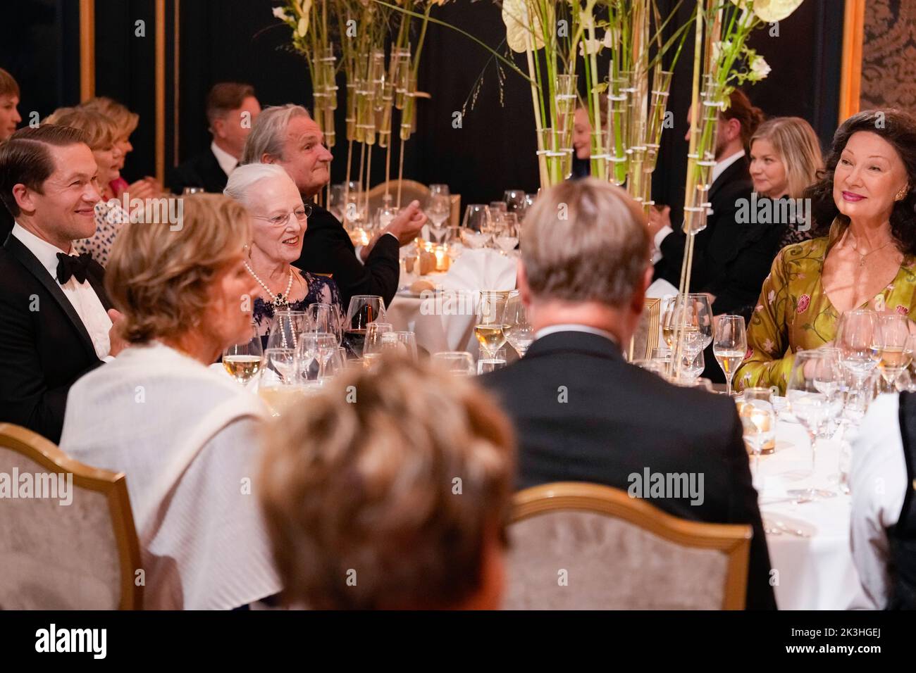 Oslo 20220926.Queen Margrethe of Denmark at the table with i.a. Jakob ...