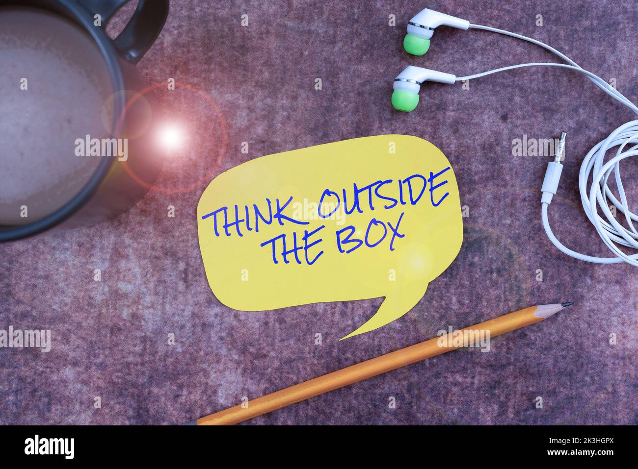 Conceptual display Think Outside The BoxBe unique different ideas bring ...