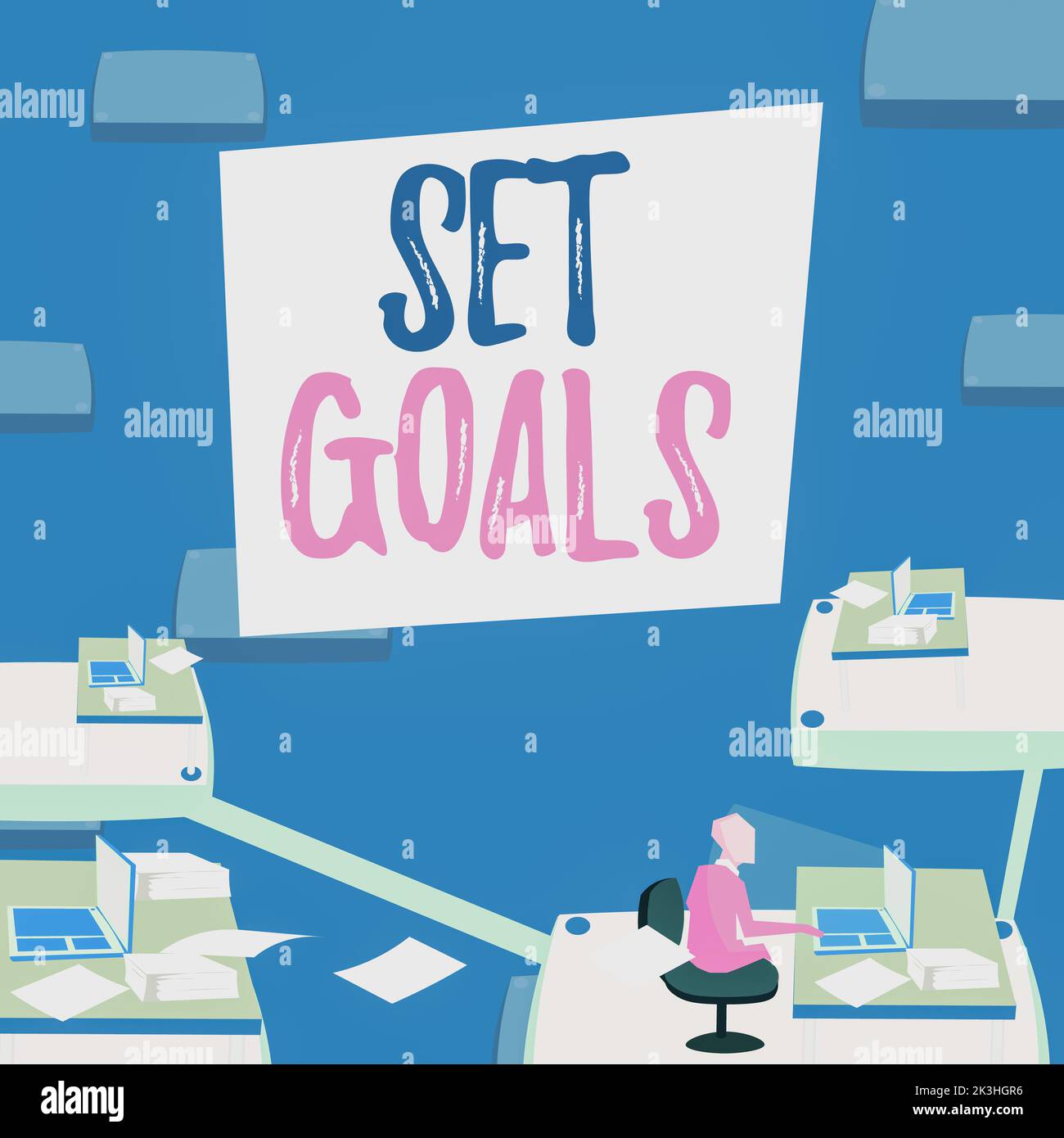 Inspiration showing sign Set Goals. Business idea Defining or achieving ...