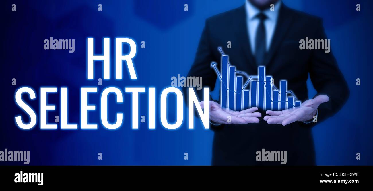 Hand writing sign Hr Selection. Business approach Process and ...