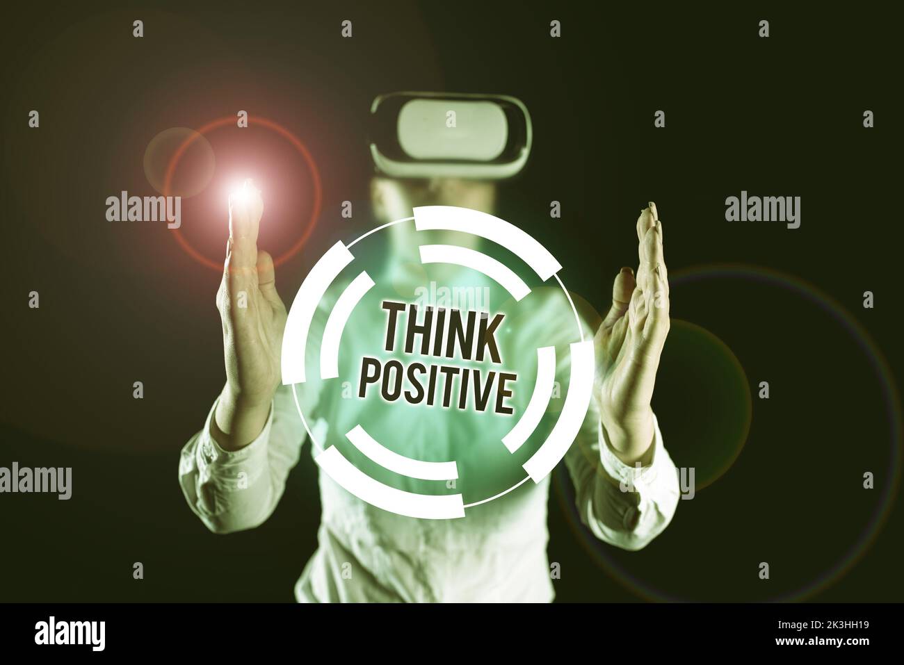 Inspiration showing sign Think PositiveThe tendency to be positive or ...