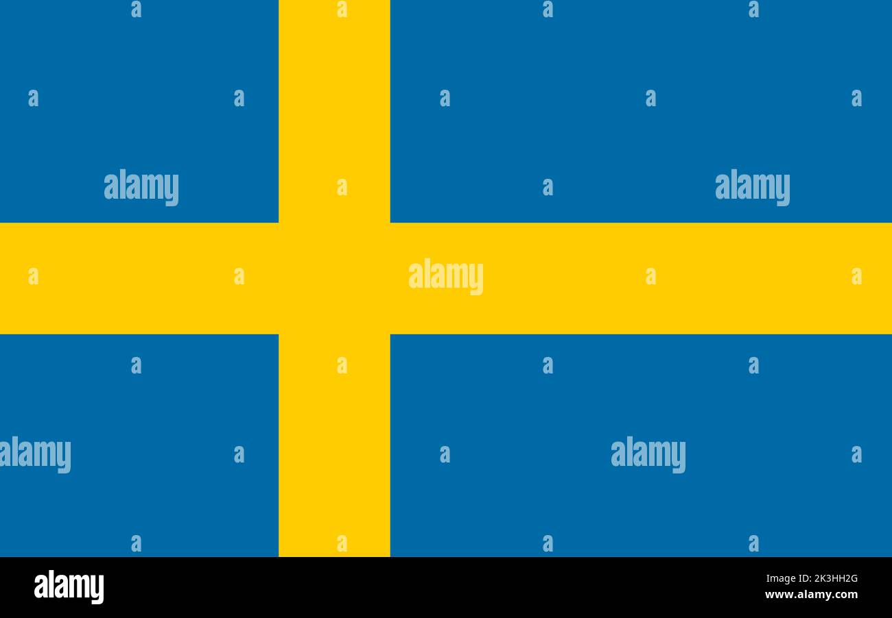 Vector Flag of Sweden in Original Colors Stock Vector Image & Art - Alamy