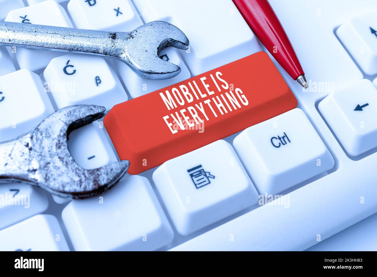 Text showing inspiration Mobile Is Everything. Concept meaning Handheld ...